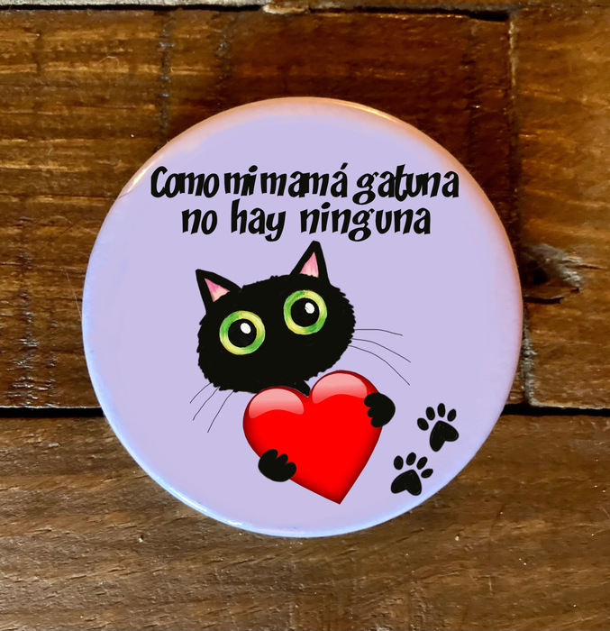 Chapa, imán o espejito mamá gatuna :: Artemanía